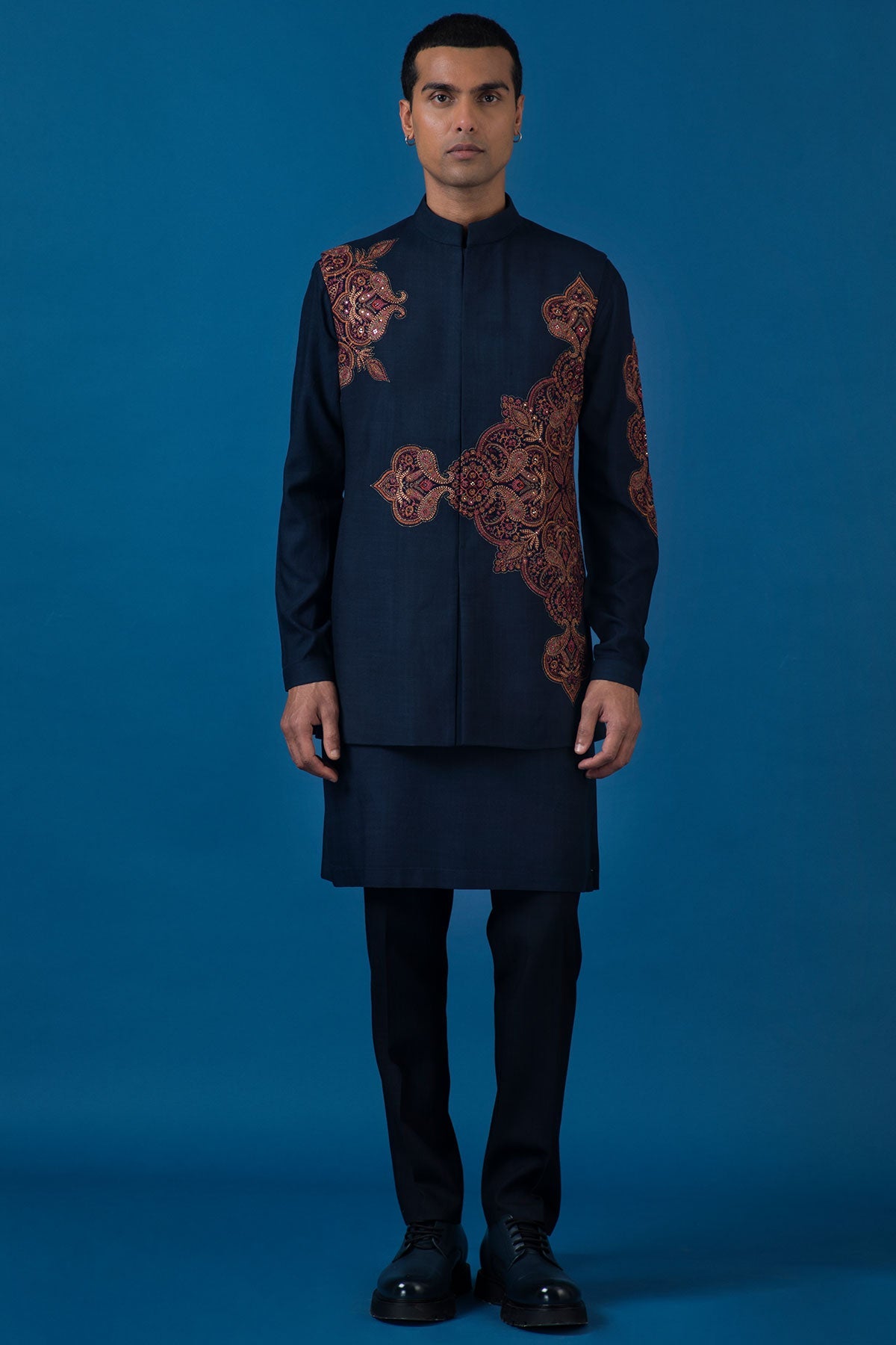 Blue Dew Nehru Jacket