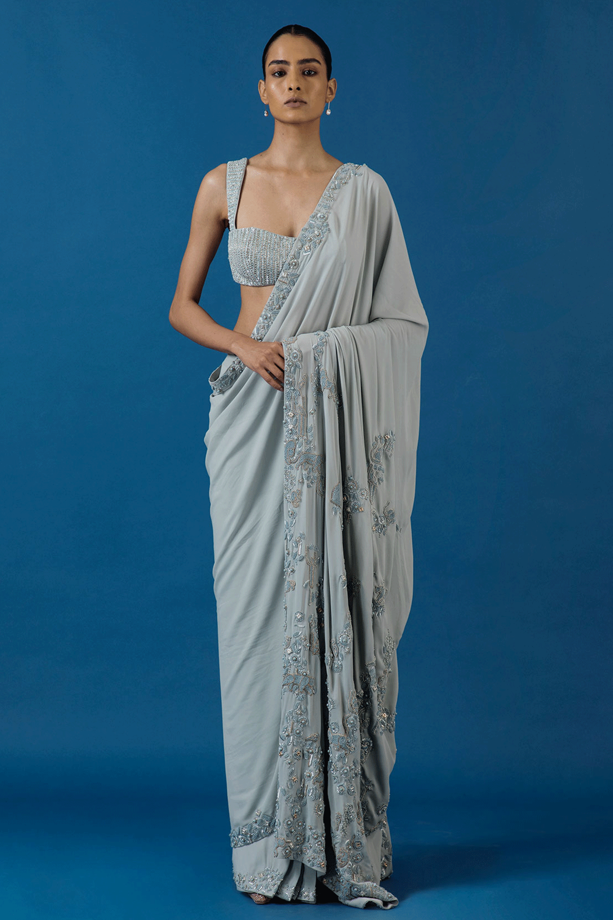 Mint Jungle Saree